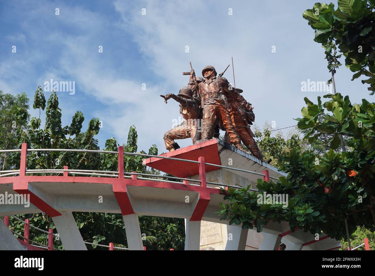Trisula monument. The trident monument was built to commemorate the ...