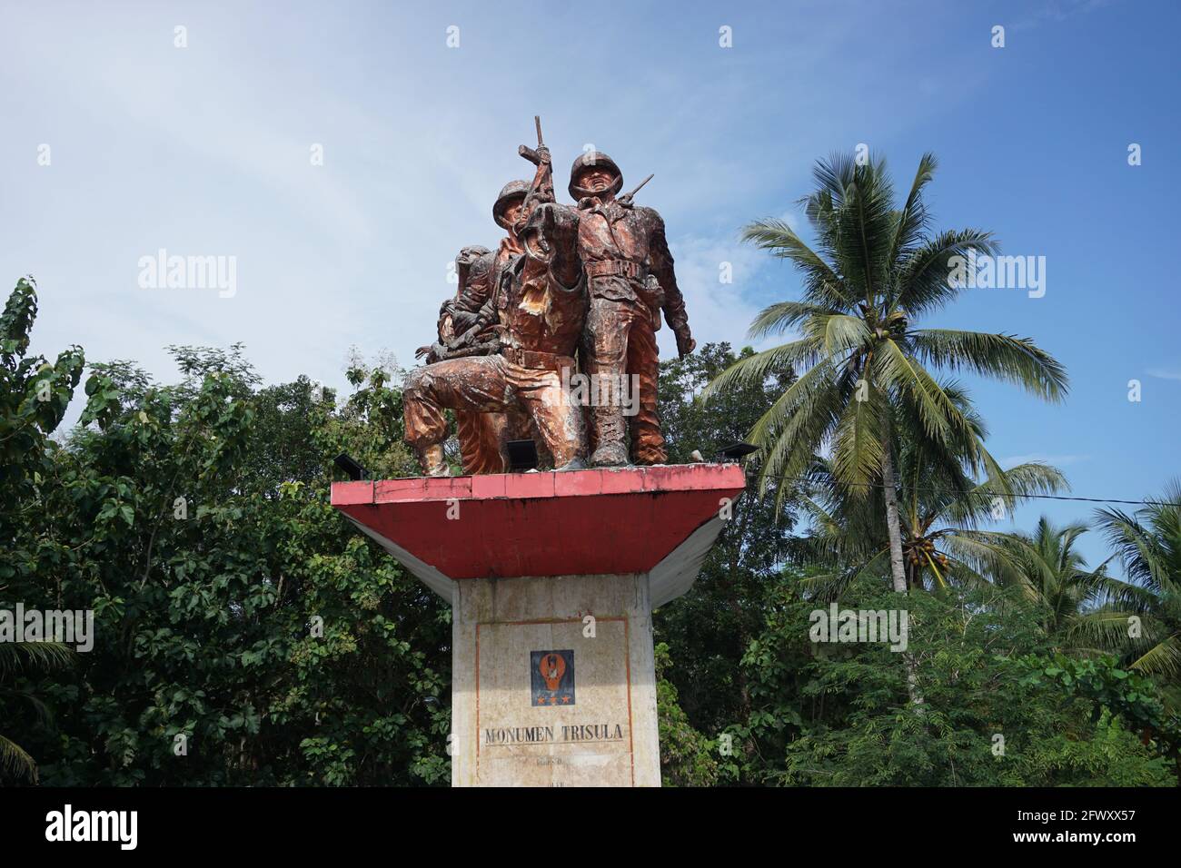 Trisula monument. The trident monument was built to commemorate the ...