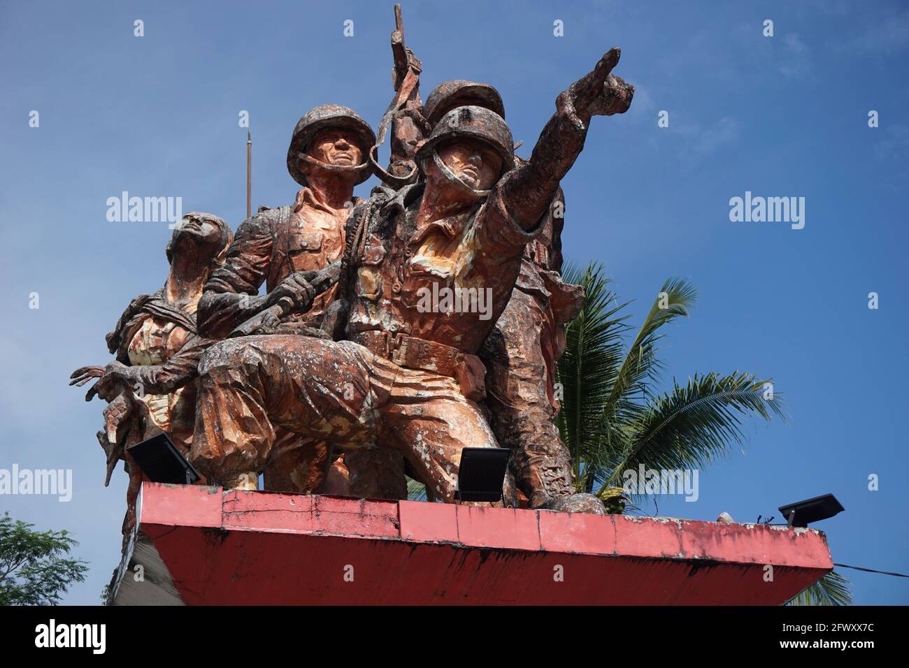 Trisula monument. The trident monument was built to commemorate the ...