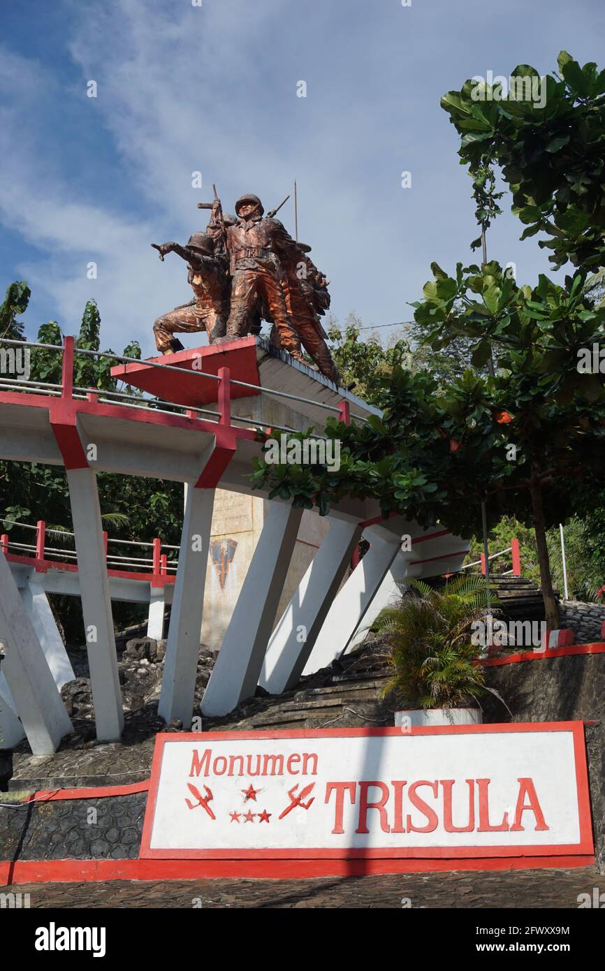 Trisula monument. The trident monument was built to commemorate the ...