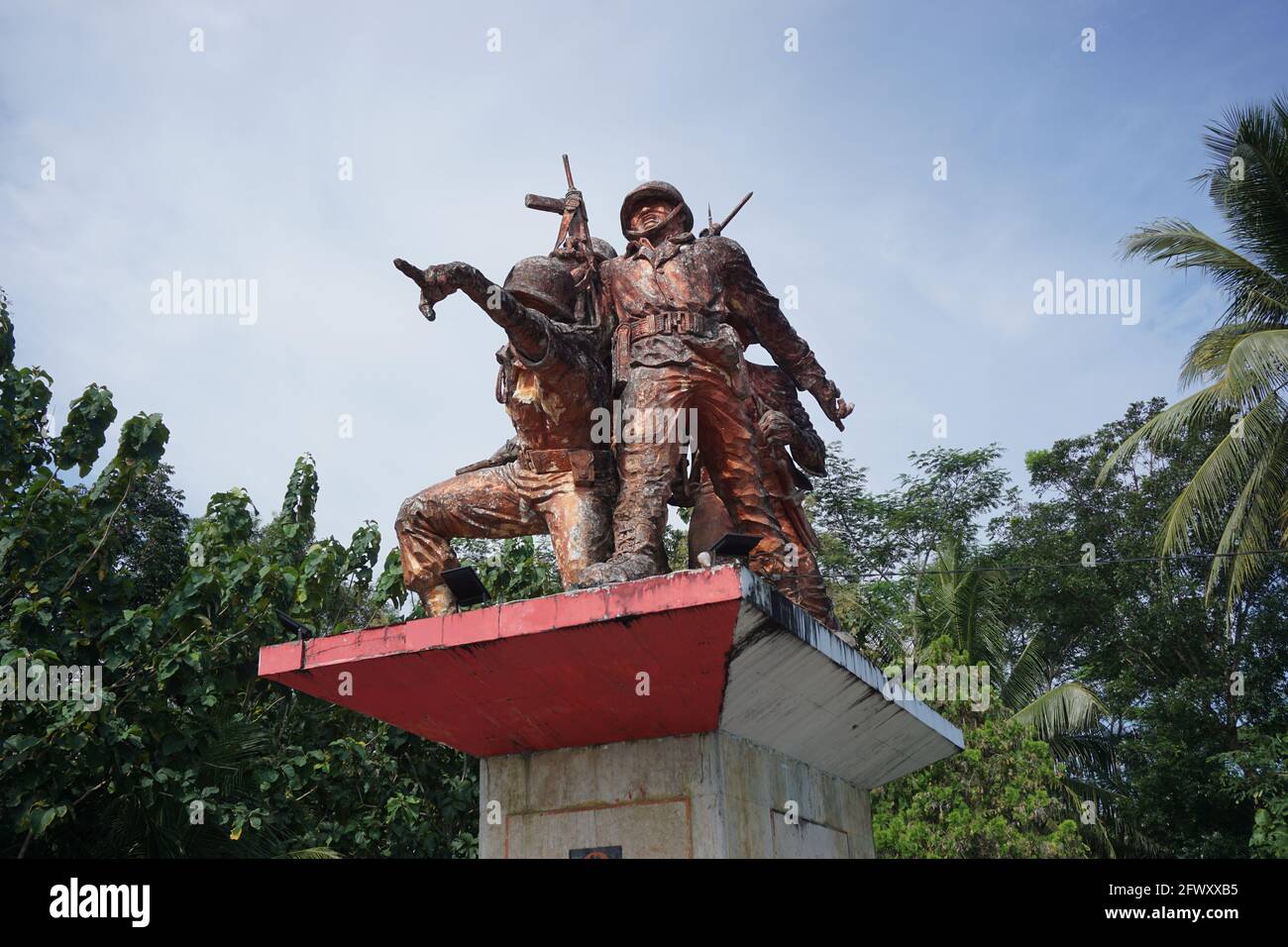 Trisula monument. The trident monument was built to commemorate the ...