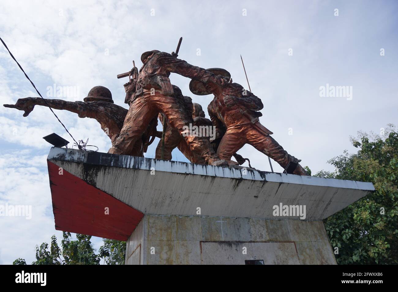 Trisula monument. The trident monument was built to commemorate the ...