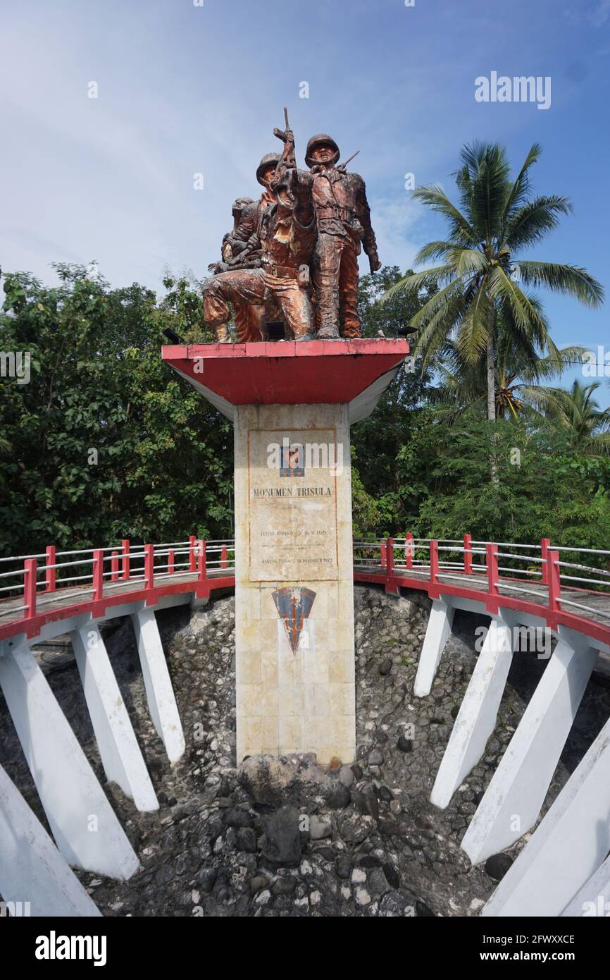 Trisula monument. The trident monument was built to commemorate the ...