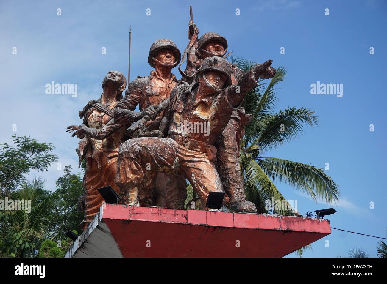 Trisula monument. The trident monument was built to commemorate the ...