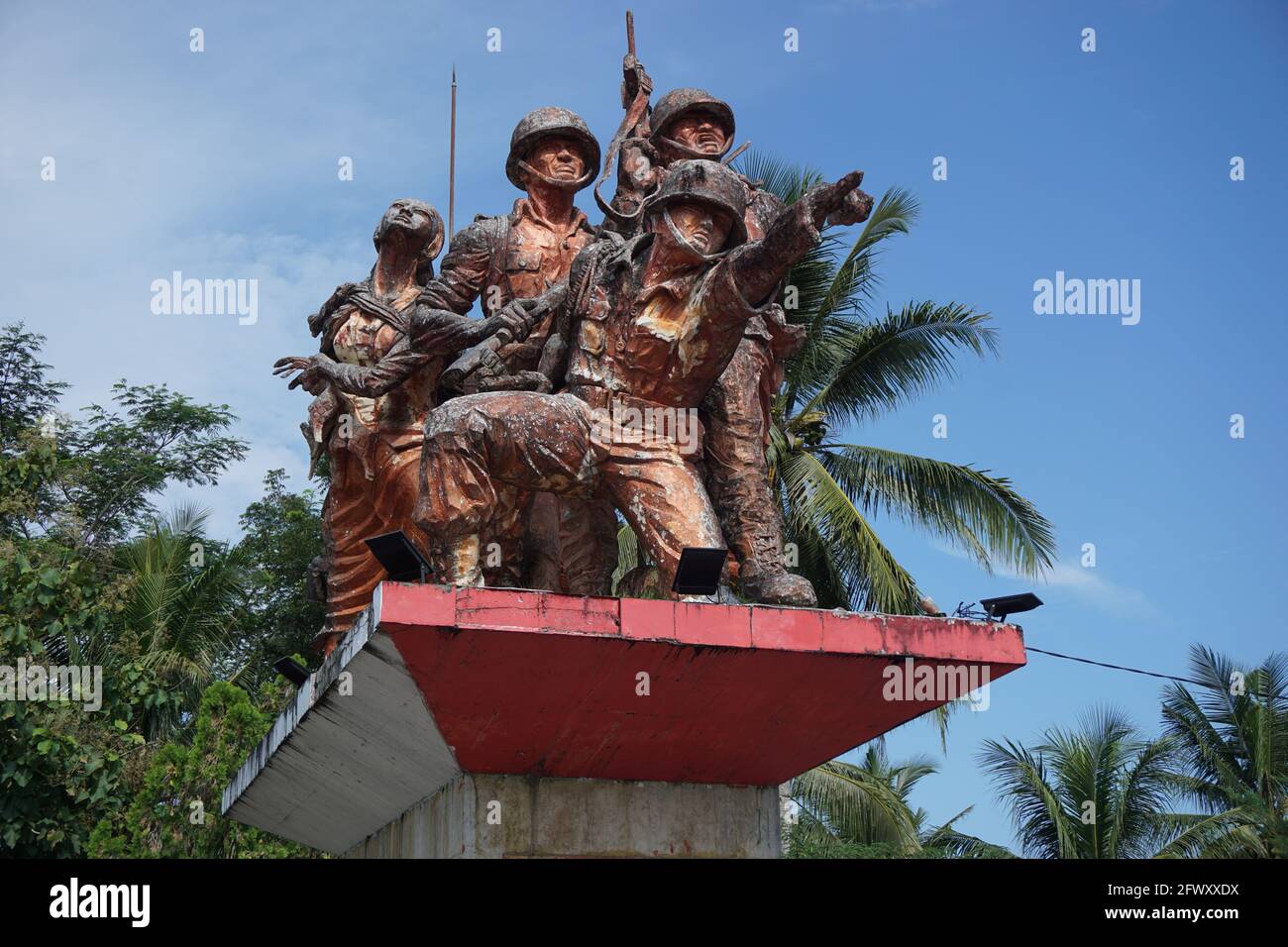 Trisula monument. The trident monument was built to commemorate the ...