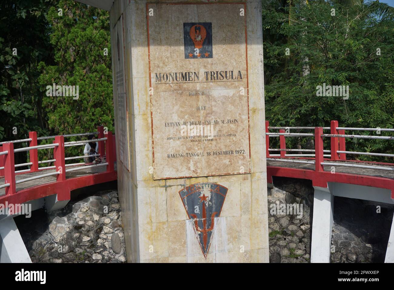 Trisula monument. The trident monument was built to commemorate the ...