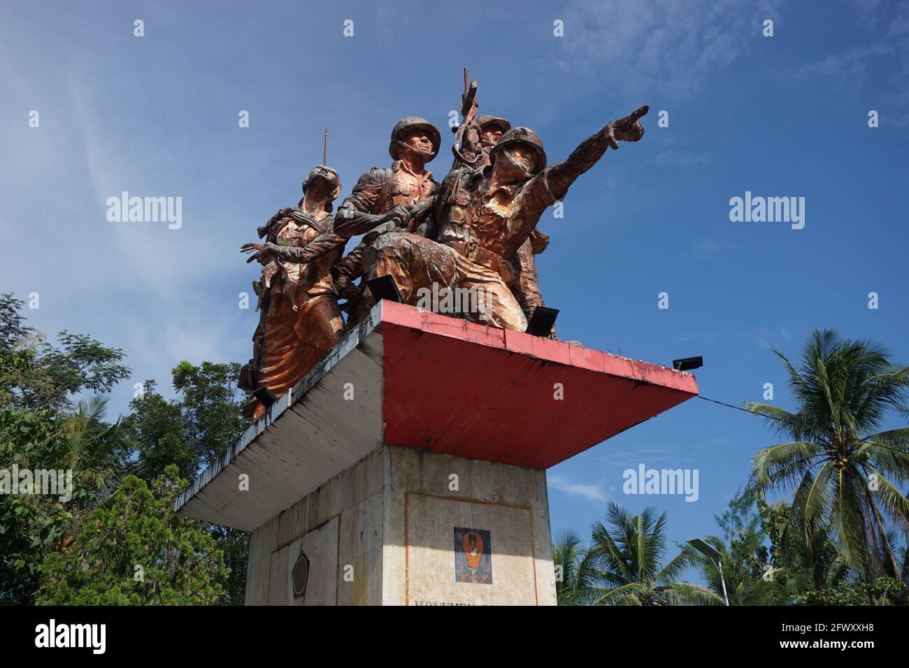 Trisula monument. The trident monument was built to commemorate the ...