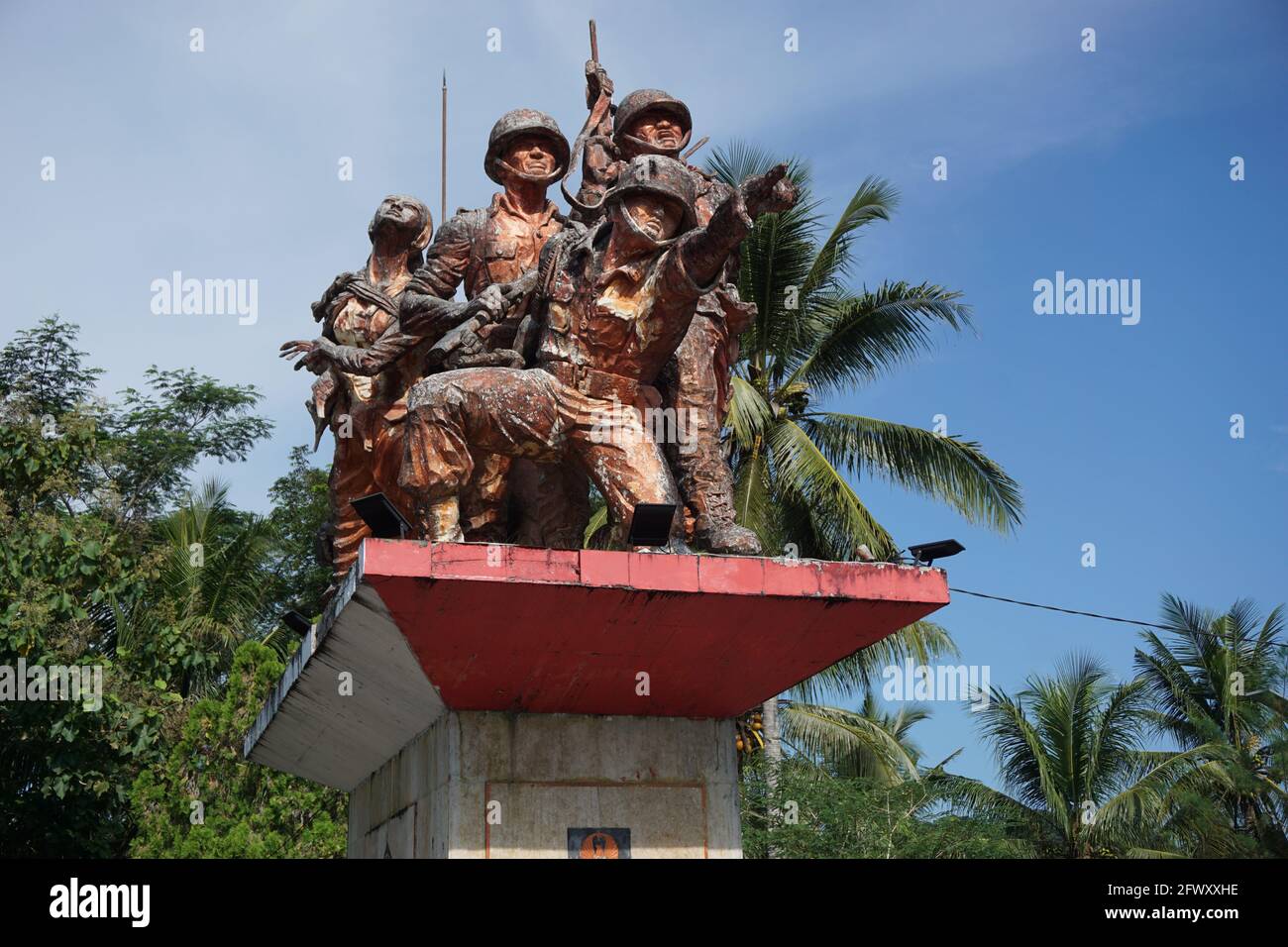 Trisula monument. The trident monument was built to commemorate the ...