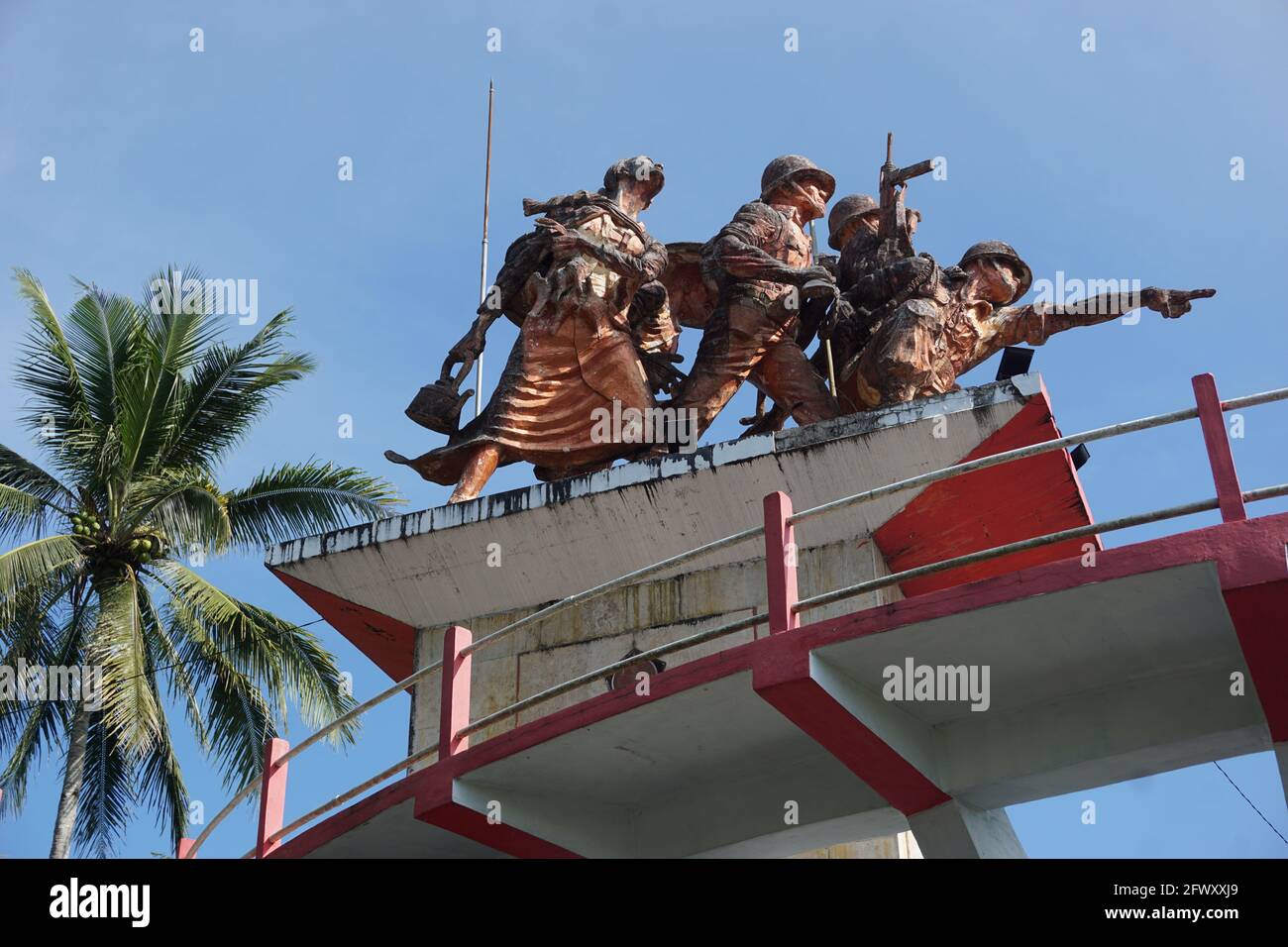 Trisula monument. The trident monument was built to commemorate the ...