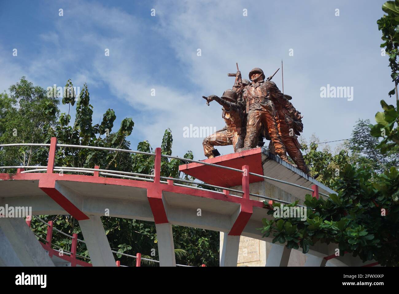 Trisula monument. The trident monument was built to commemorate the ...