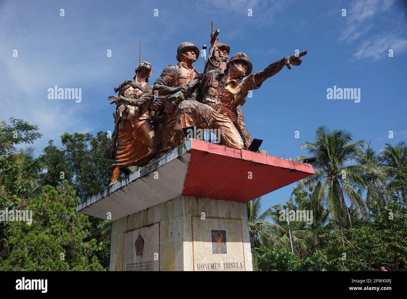 Trisula monument. The trident monument was built to commemorate the ...
