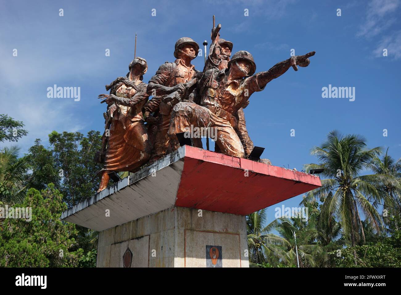 Trisula monument. The trident monument was built to commemorate the ...