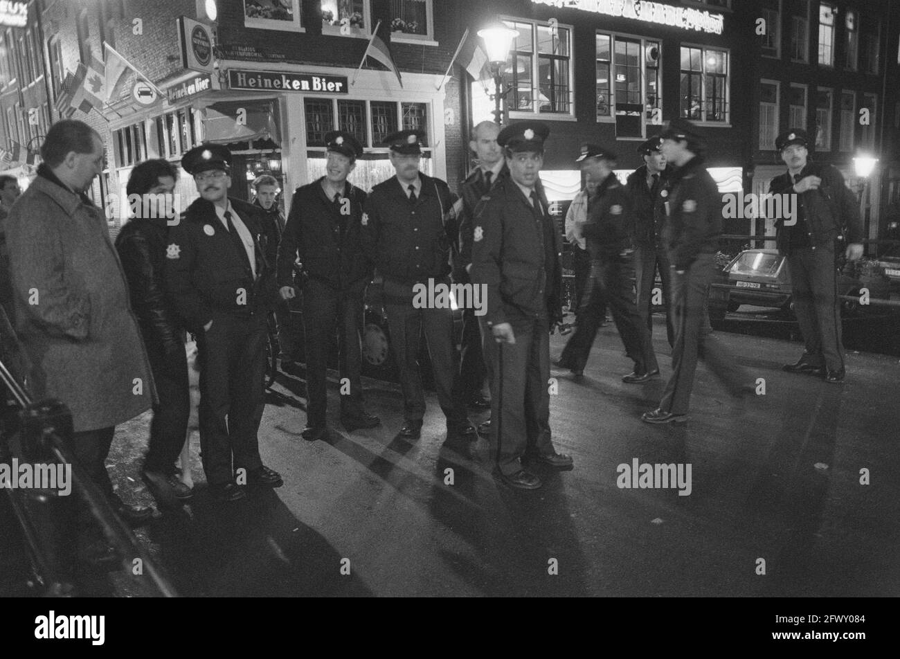 Police Protest Action In Amsterdam Massive Patrol At Night In Red
