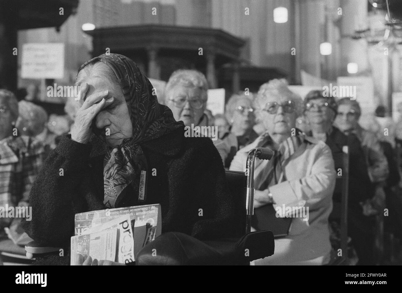 Protest meeting senior citizens in Amsterdam against cuts in senior ...