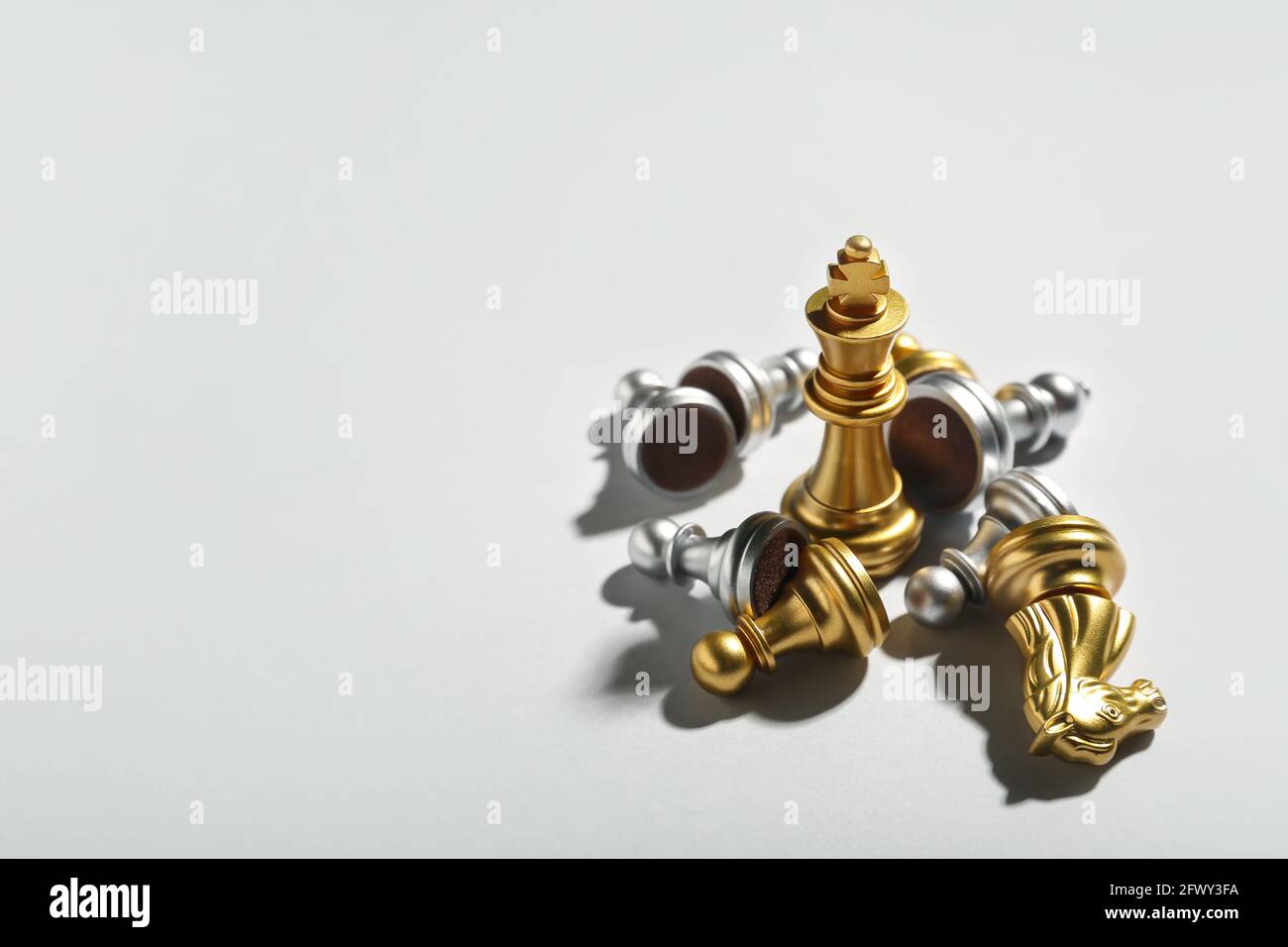 Chess pieces on grey background, closeup Stock Photo - Alamy