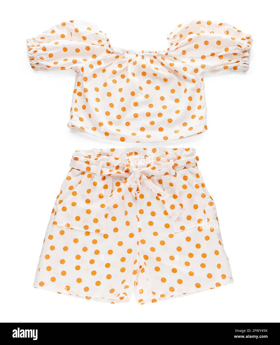 Children's clothes on white background Stock Photo - Alamy