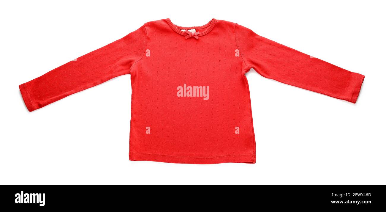 Children's clothes on white background Stock Photo - Alamy