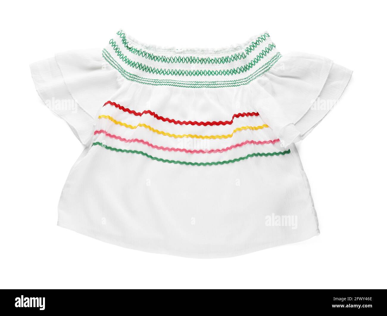 Children's clothes on white background Stock Photo - Alamy