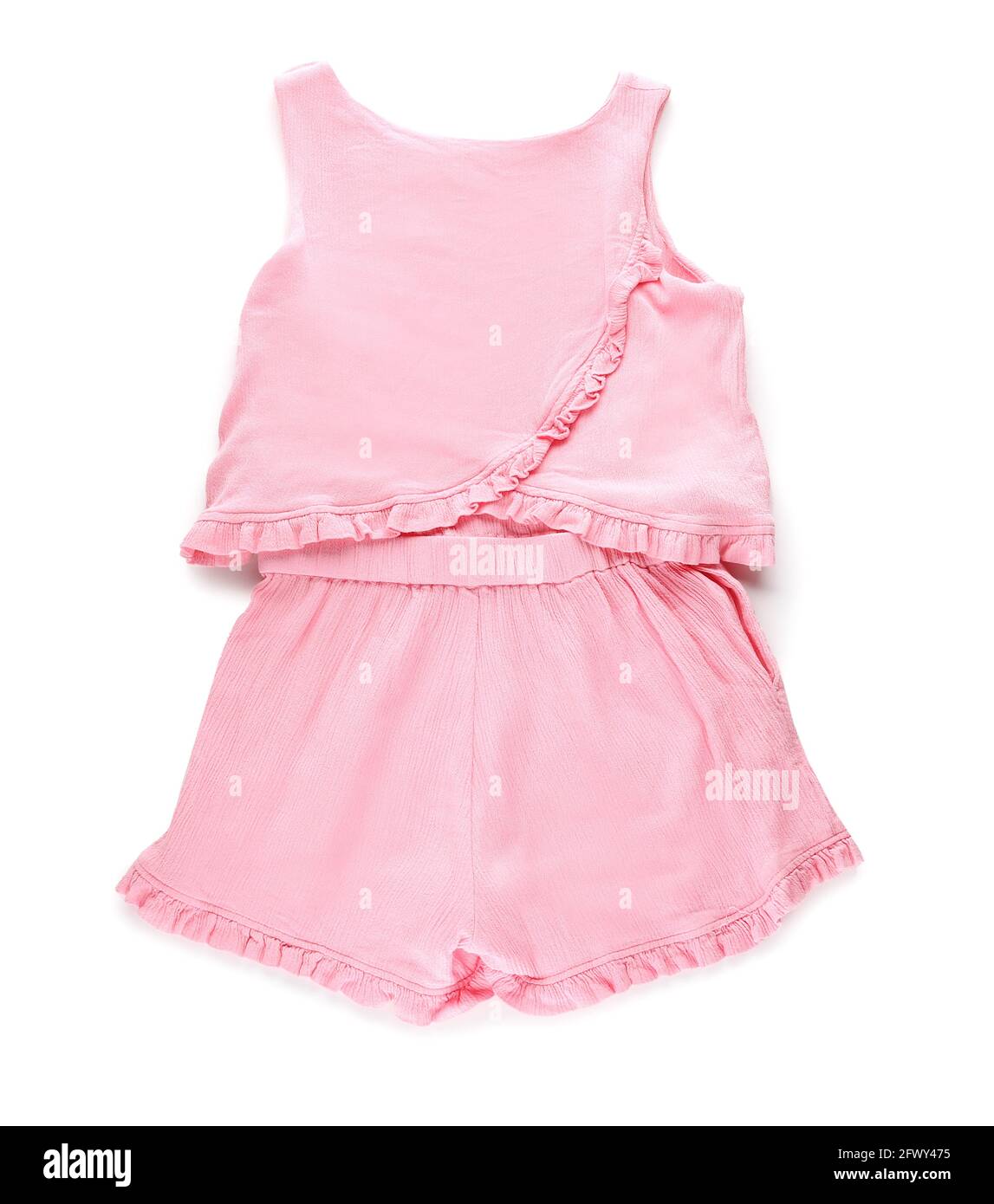 Children's clothes on white background Stock Photo - Alamy