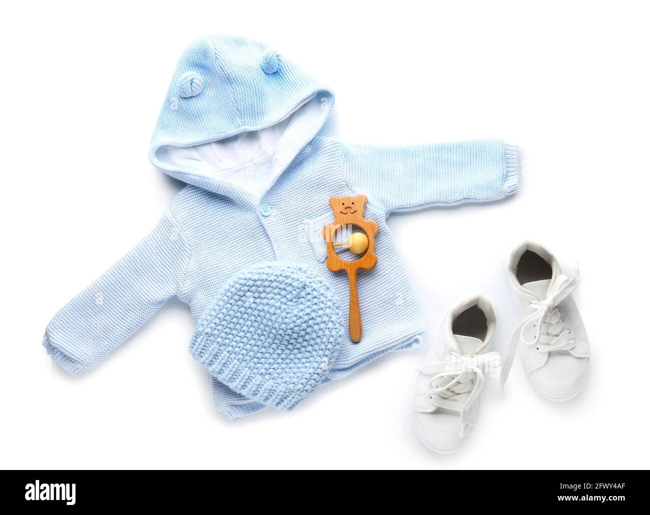 Children's clothes on white background Stock Photo - Alamy