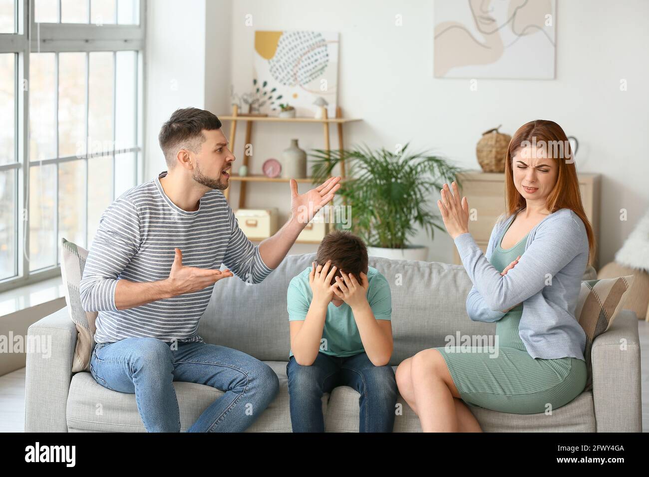 Adult living with parents conflict hi-res stock photography and images ...