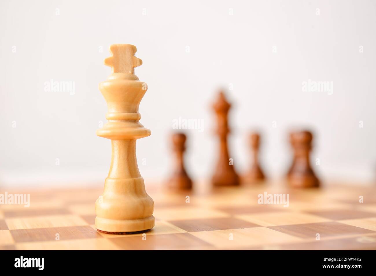 King on chess board, closeup Stock Photo - Alamy