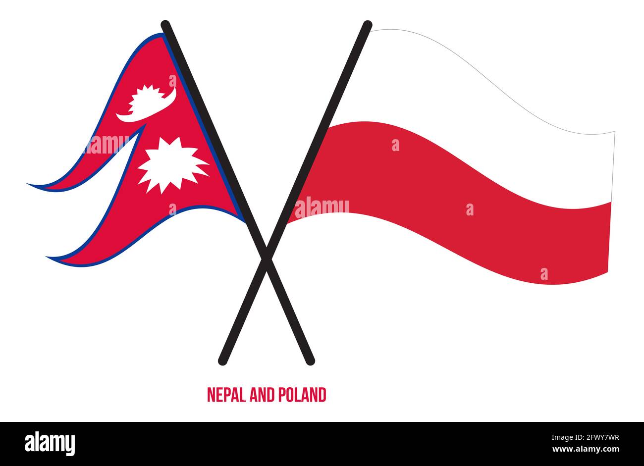 Waving Nepali Flag