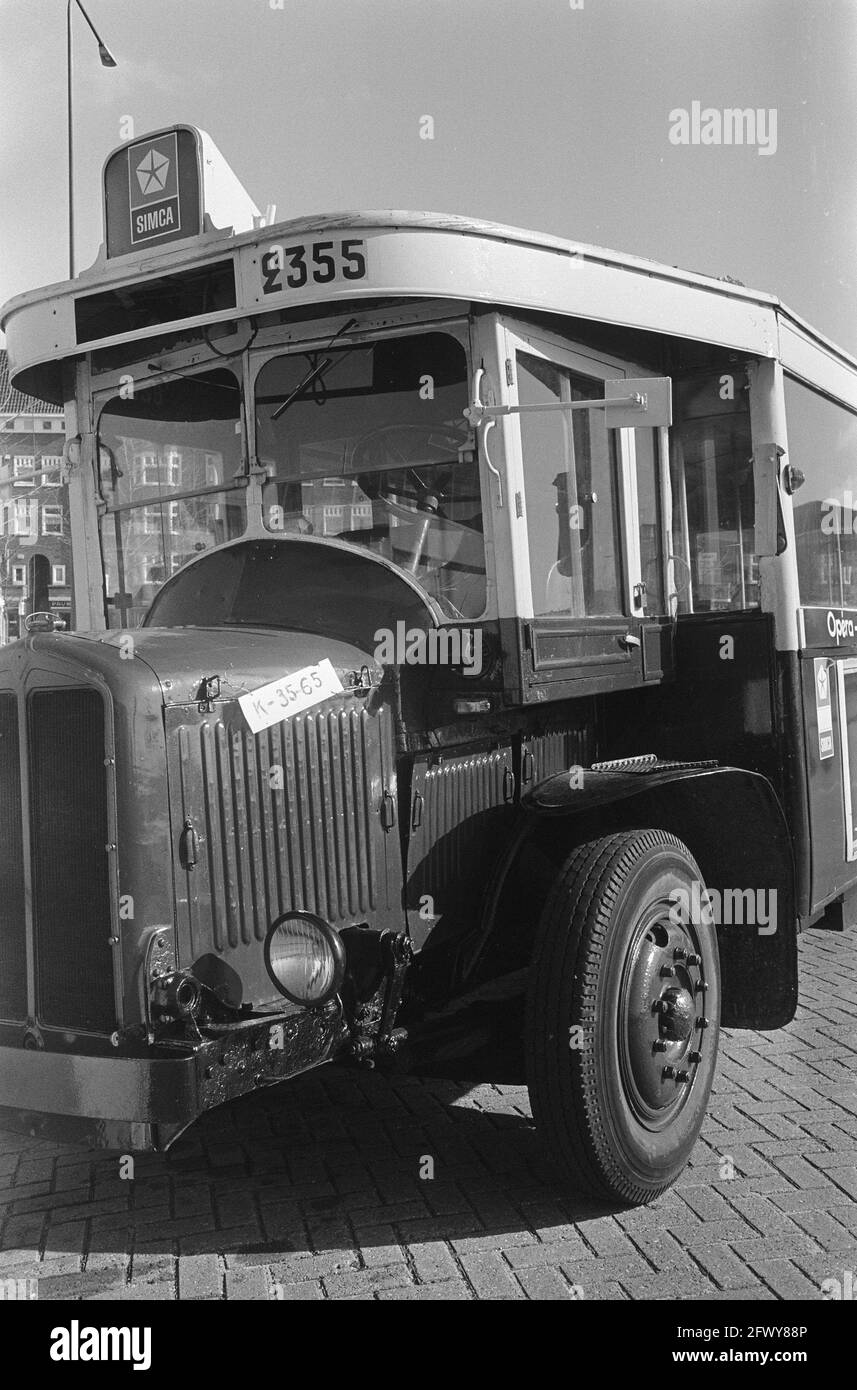 Old French autobus, March 1, 1967, autobuses, The Netherlands, 20th ...
