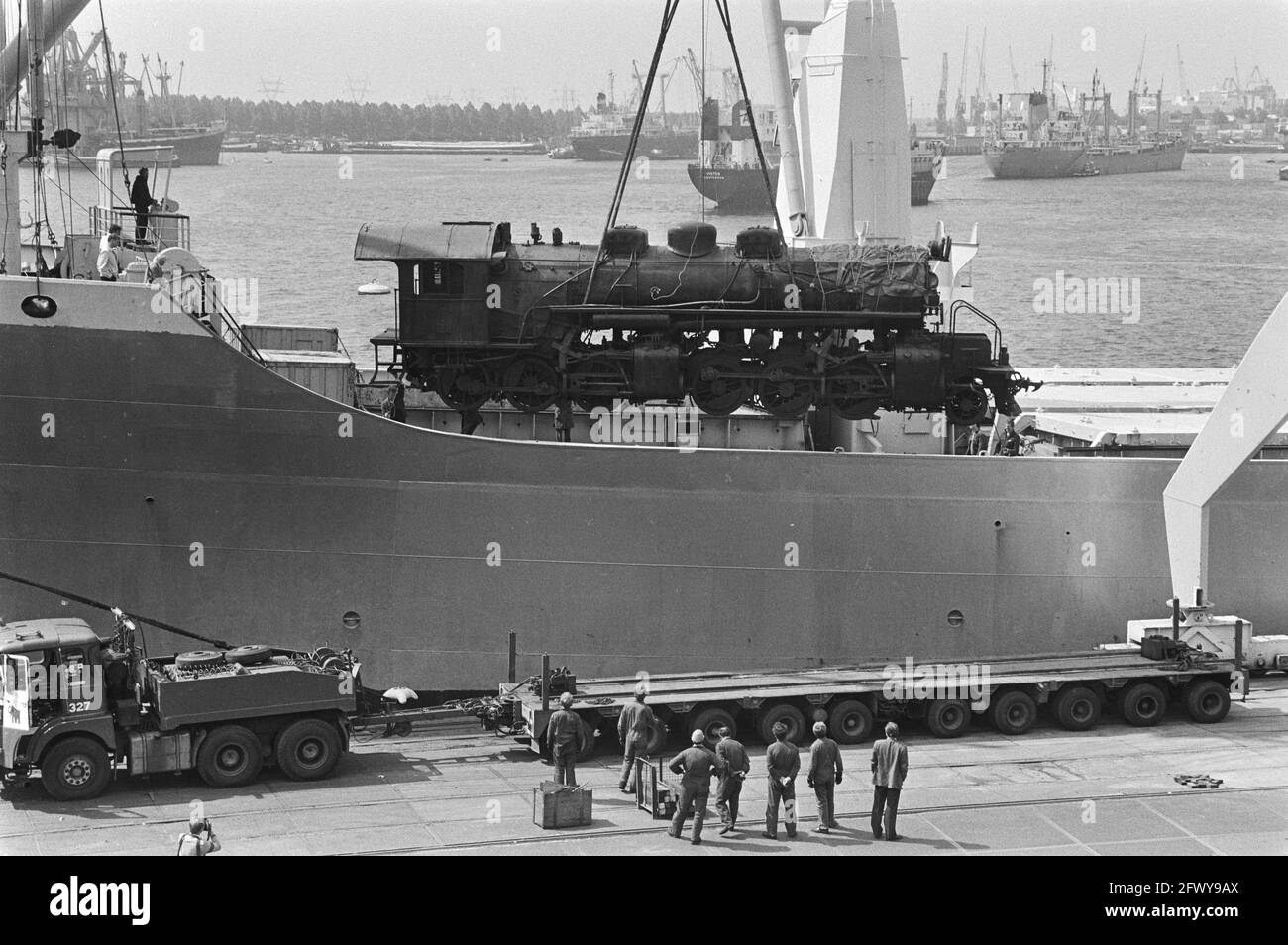 Old mallet steam locomotive Black and White Stock Photos & Images - Alamy