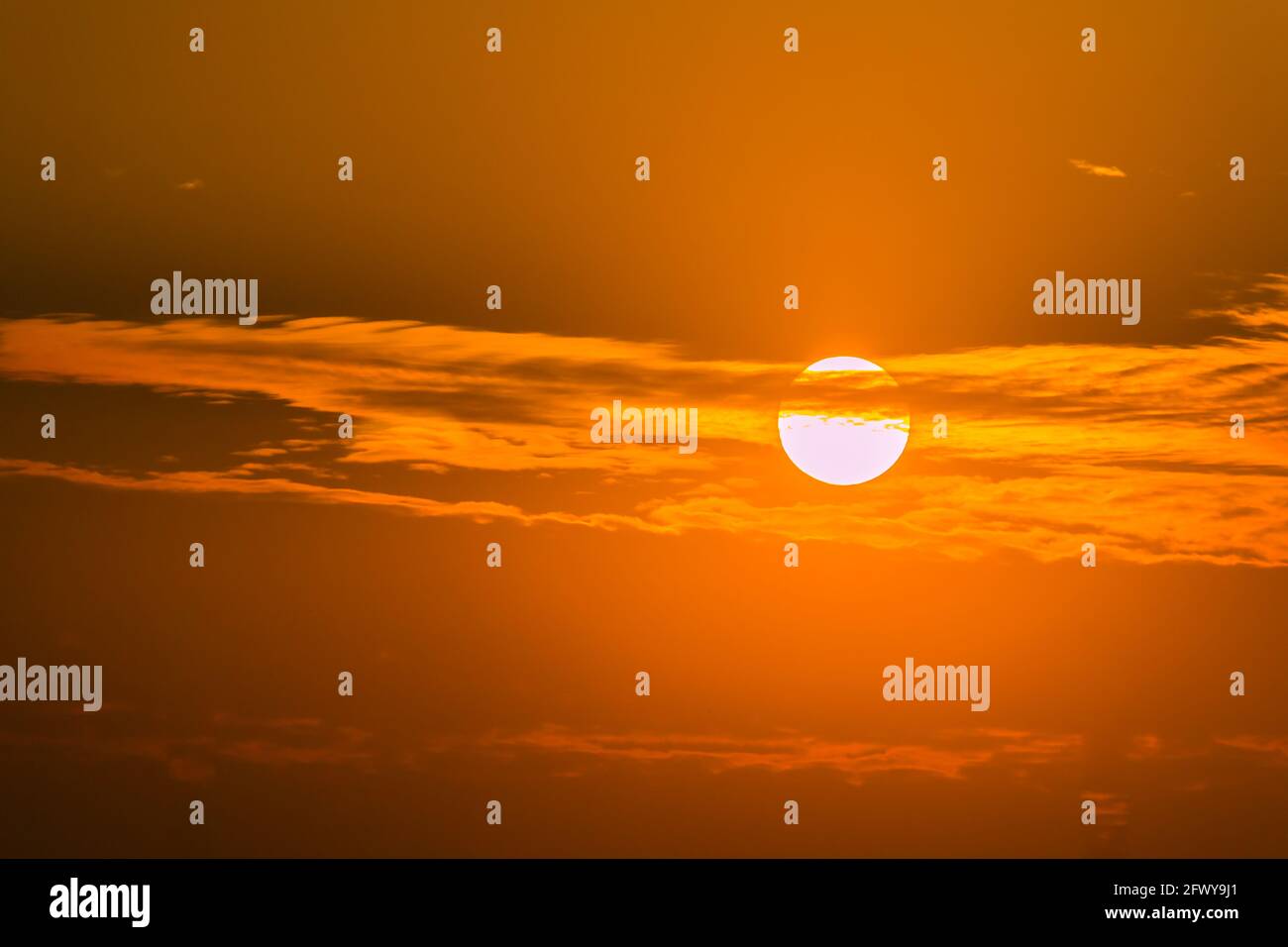 orange sunset sky Dramatic golden sky at the sunrset time background ...