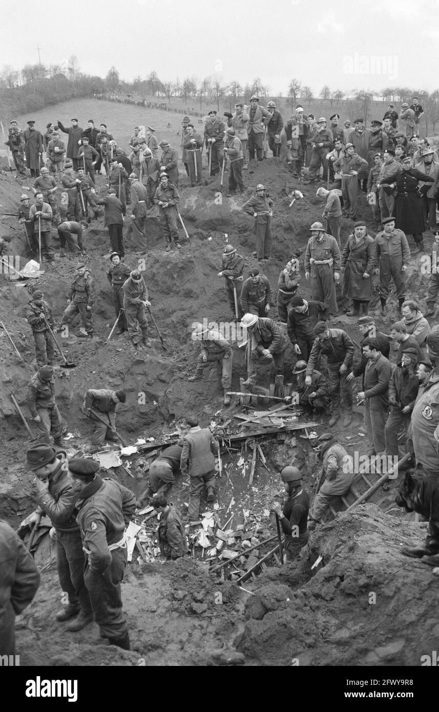 Disaster near Liege, excavation work to remove cinders, February 4 ...