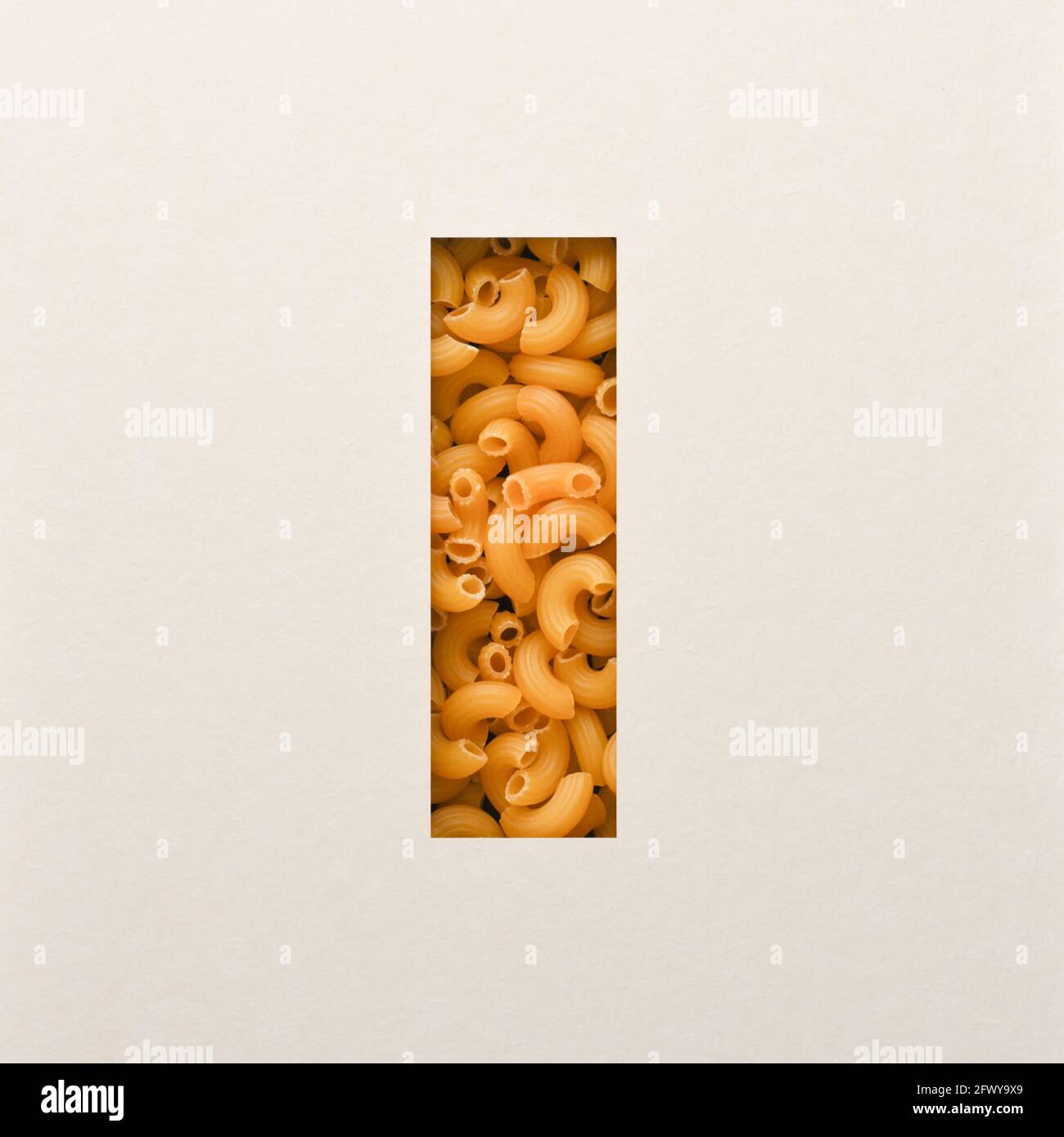 Font design, Abstract alphabet font with elbow macaroni, realistic food ...