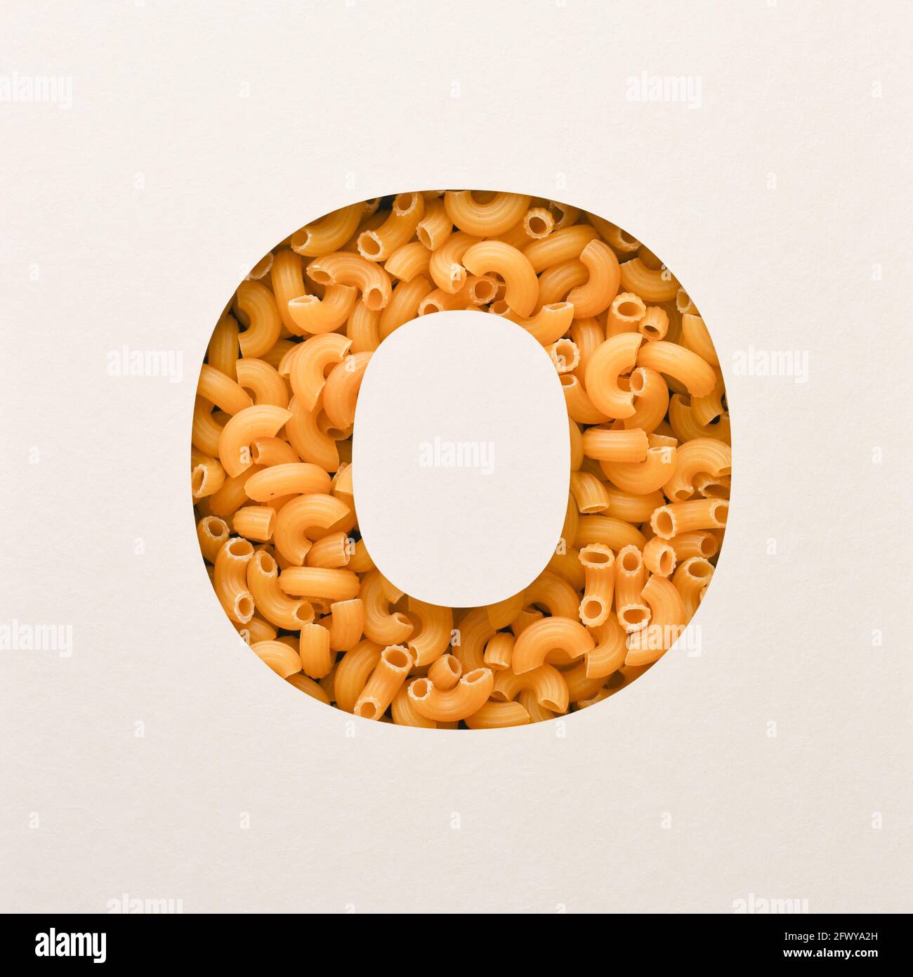Font design, Abstract alphabet font with elbow macaroni, realistic food ...