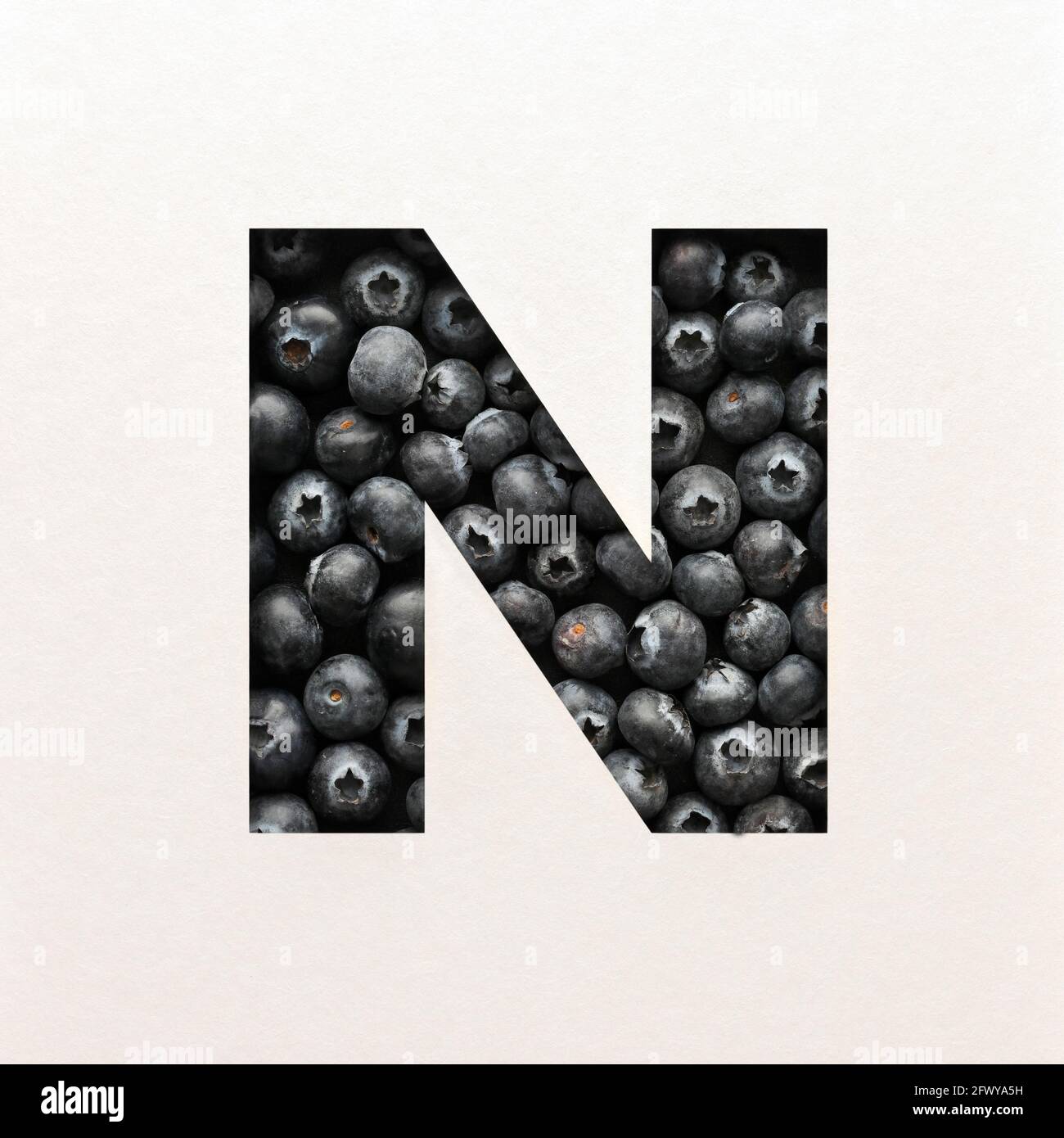 Font design, Abstract alphabet font with blueberry, realistic ...