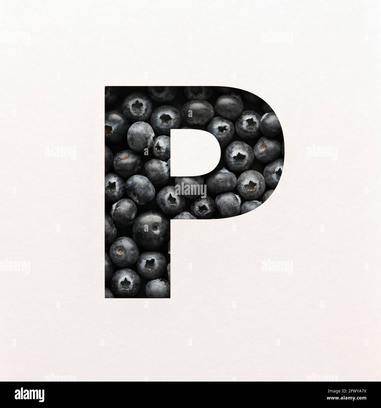 Font design, Abstract alphabet font with blueberry, realistic fruits ...