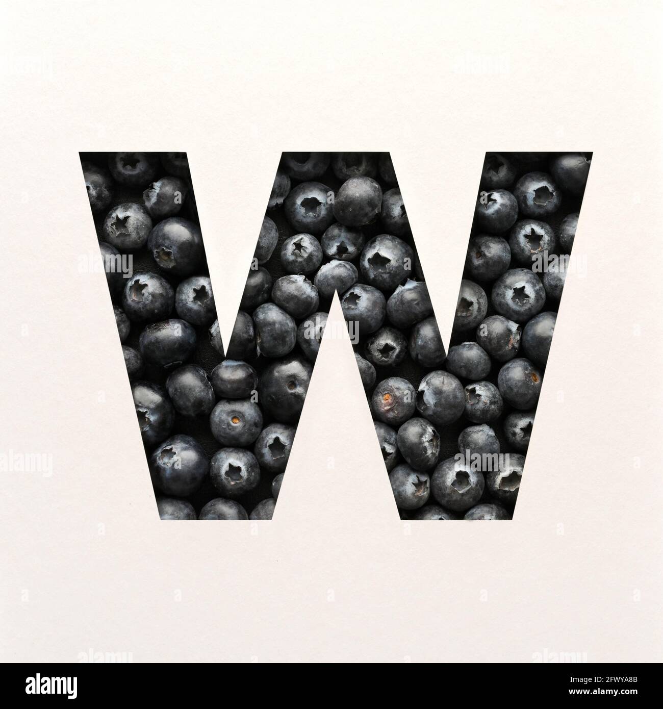 Font design, Abstract alphabet font with blueberry, realistic fruits ...