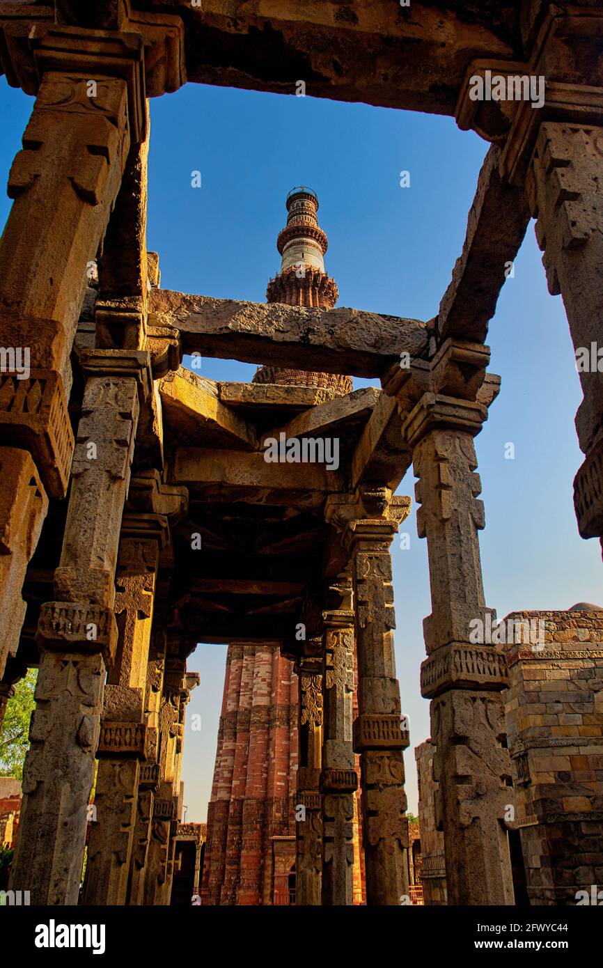 Inside qutub complex hi-res stock photography and images - Alamy