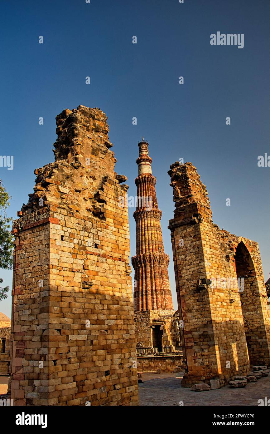 Qutub minar inside hi-res stock photography and images - Alamy