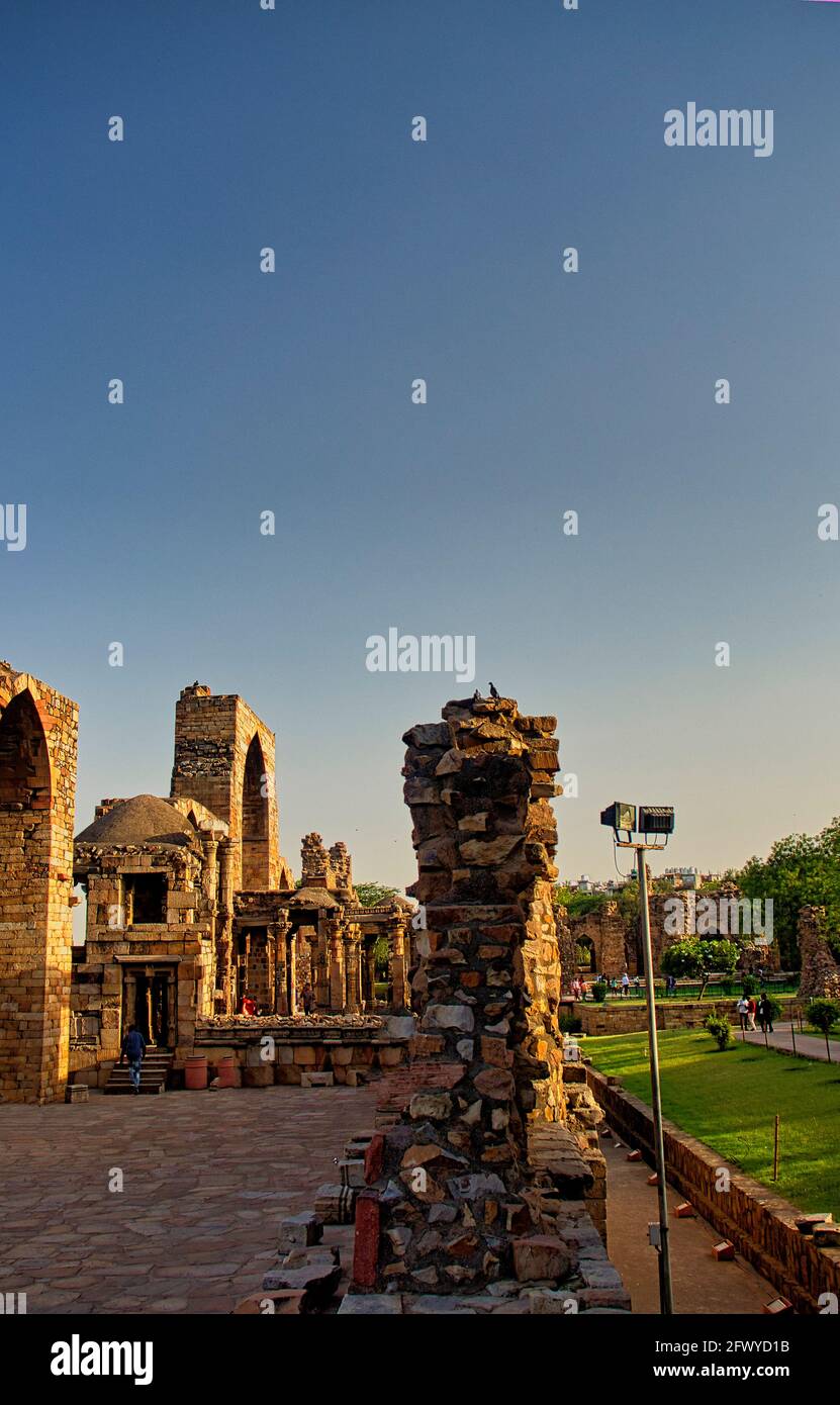 Qutub minar inside hi-res stock photography and images - Alamy