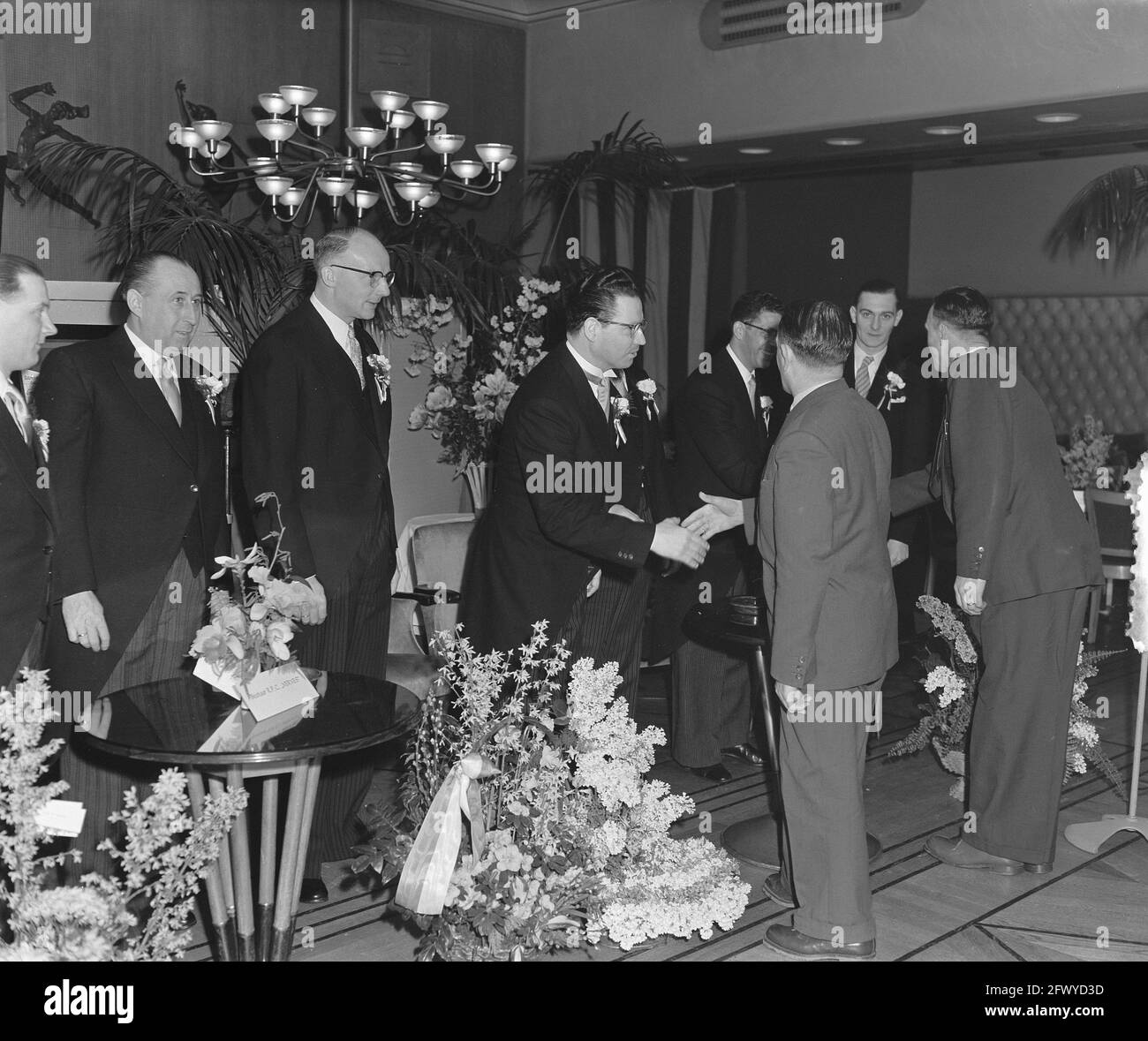 Reception soccer club Xerxes, February 27, 1954, receptions, sports ...