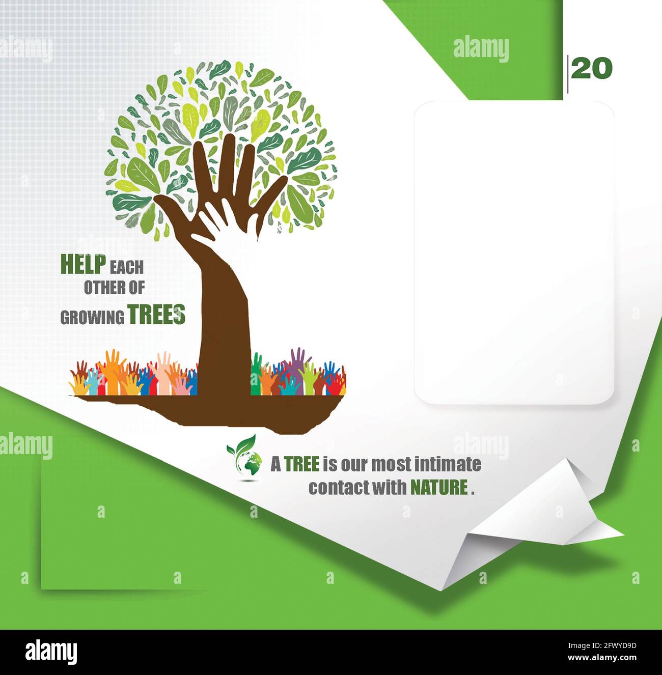 Save Earth Concept, Green Earth Layout Stock Photo - Alamy