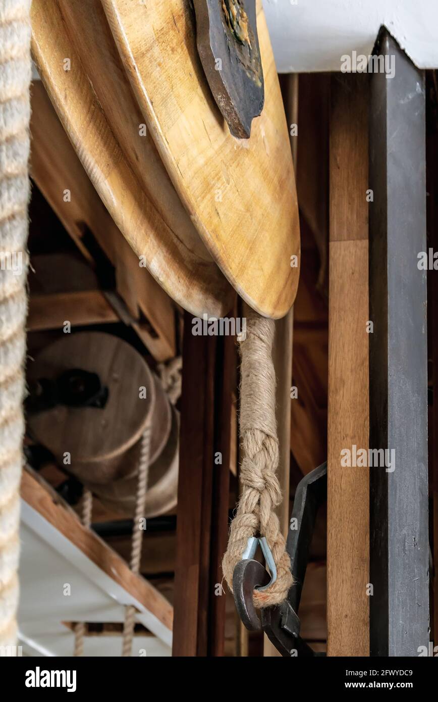 Mechanical tables mechanism. Technical levels below the ceremonial hall ...