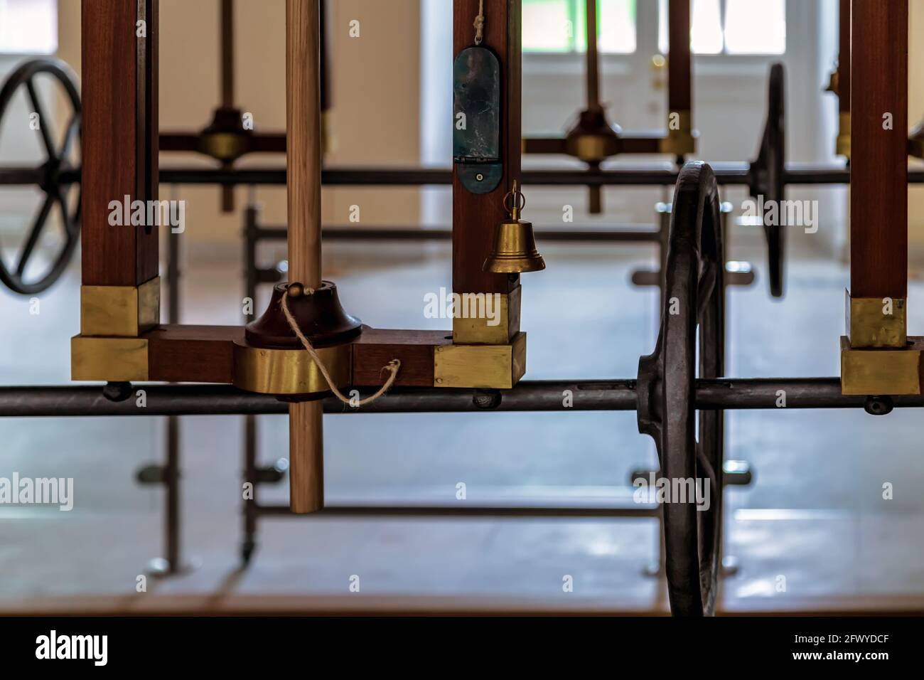 Mechanical tables mechanism. Technical levels below the ceremonial hall ...