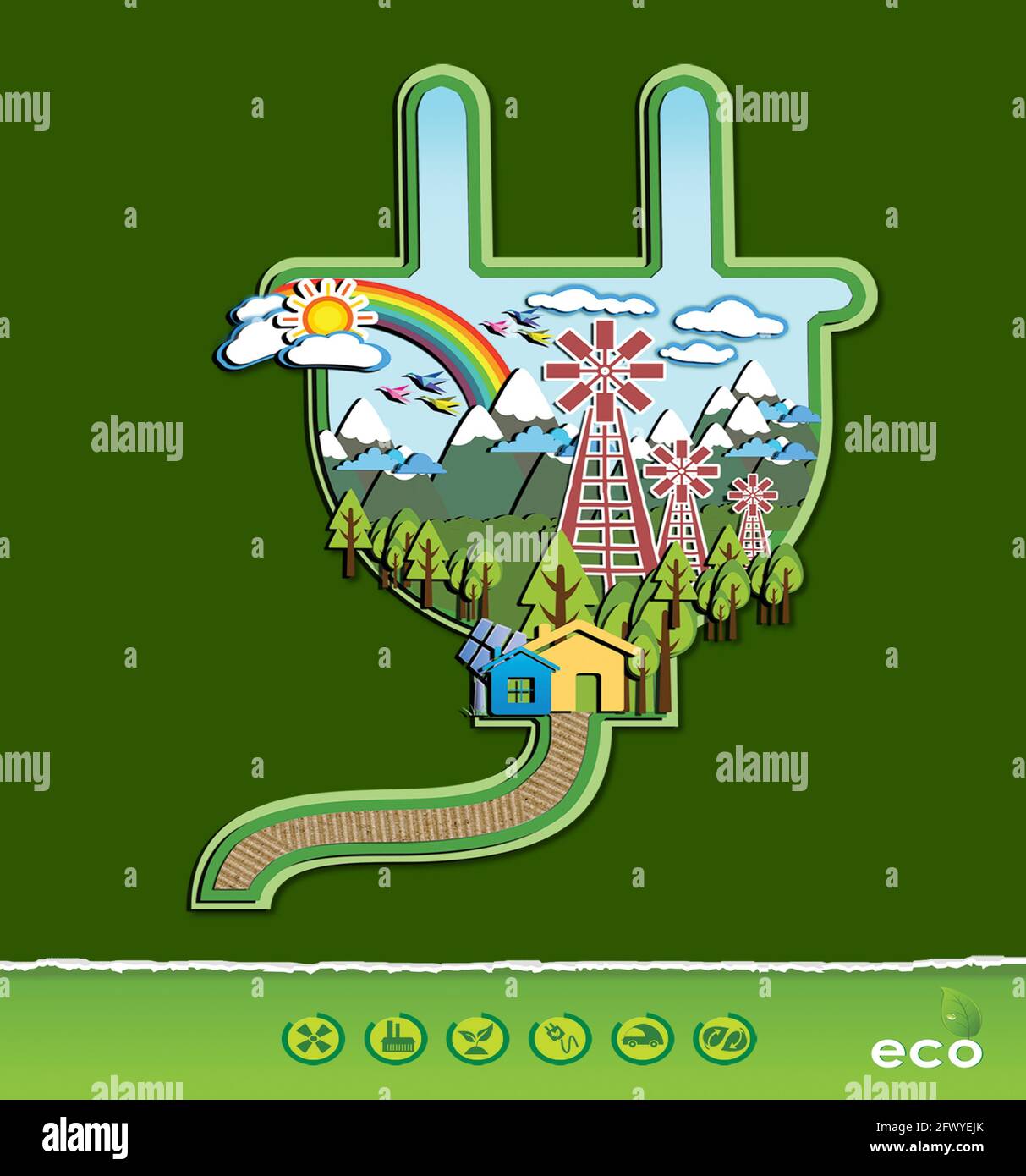 Save Earth Concept, Green Earth Layout Stock Photo - Alamy