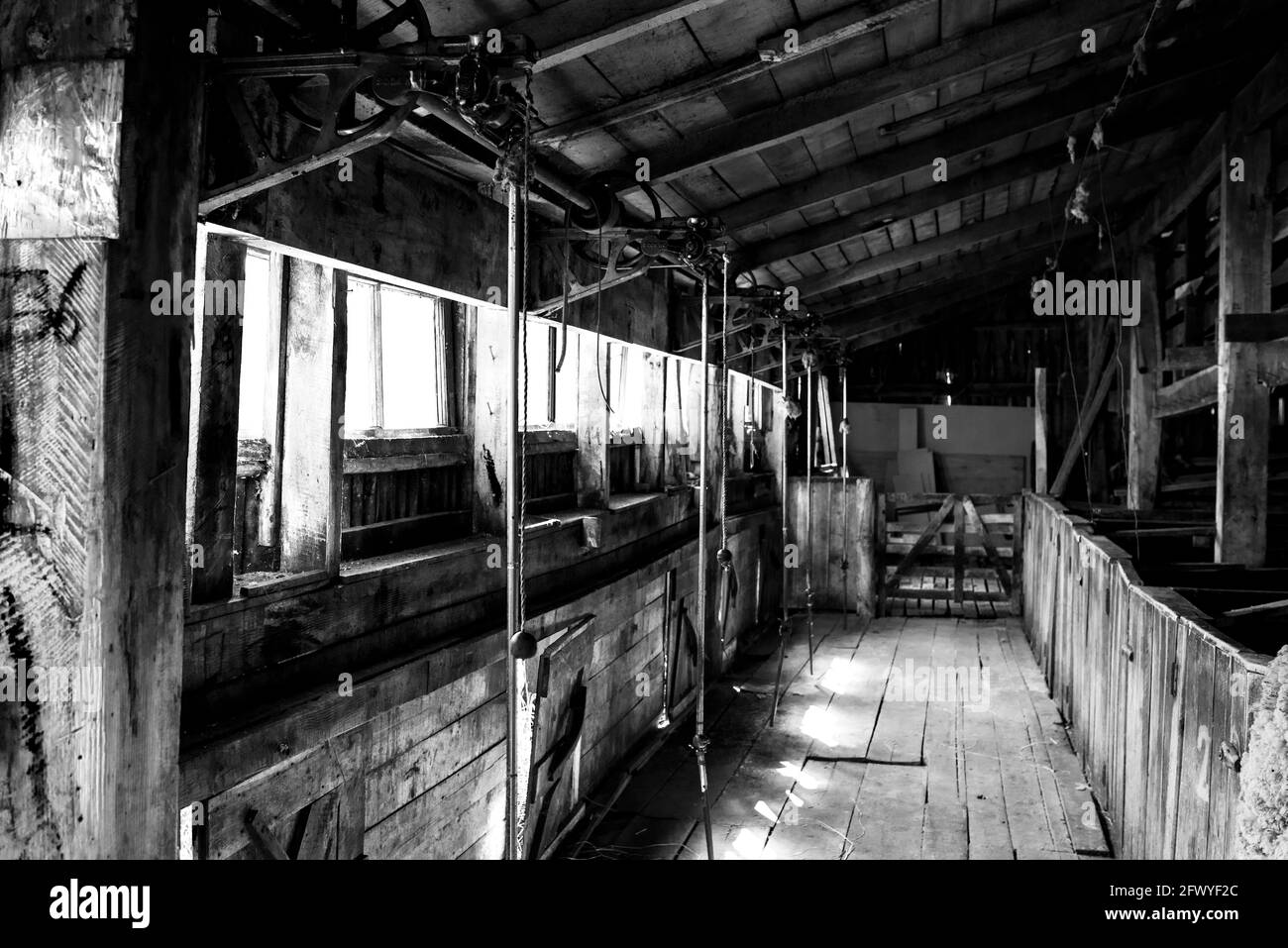 Shearing shed, Patagonia Stock Photo - Alamy