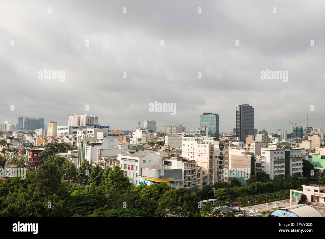 Birds-eye view, Saigon,Vietnam Stock Photo - Alamy