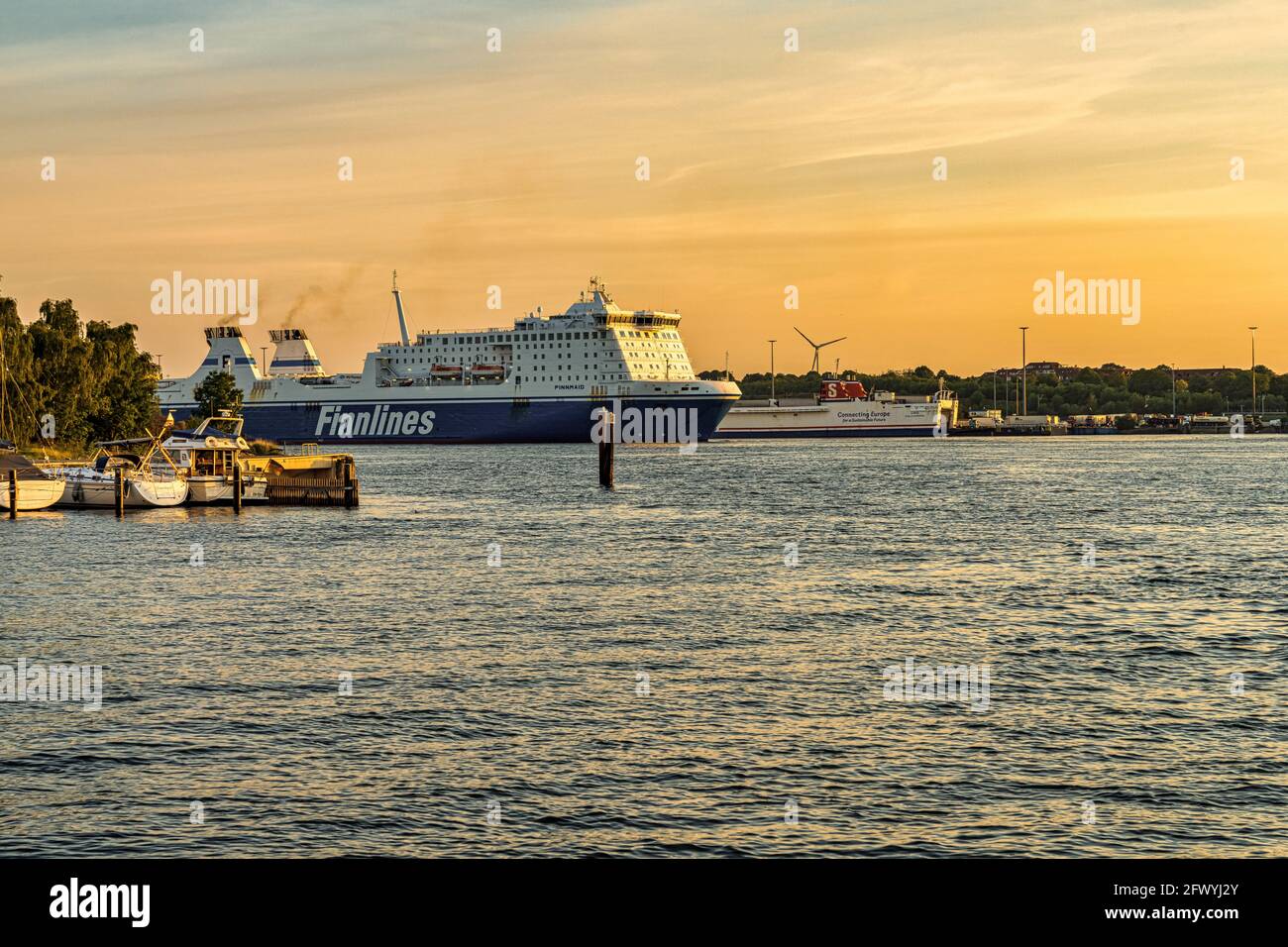 Travemuende, Schleswig-Holstein, Germany - June 17, 2020: A Finnlines ...