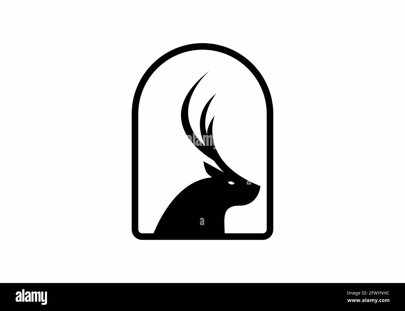 Beautiful buck deer in Stock Vector Images - Alamy