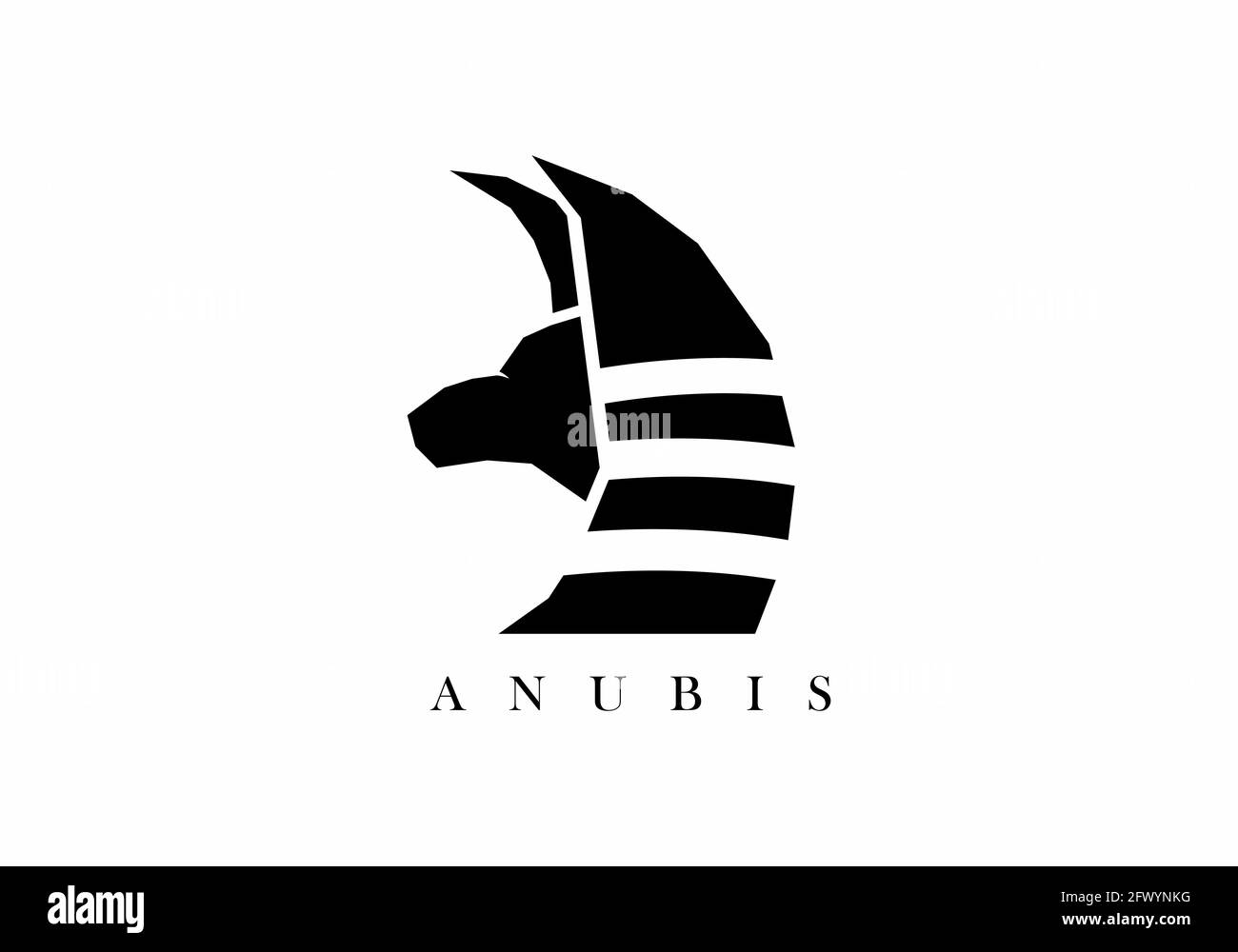 Head egyptian god anubis Stock Vector Images - Alamy