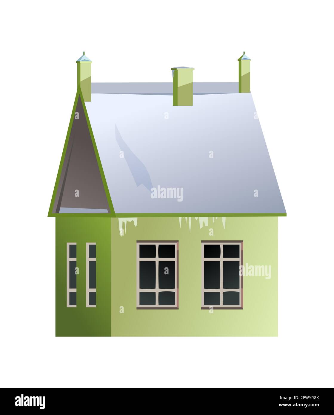 Green gable roof Stock Vector Images - Alamy